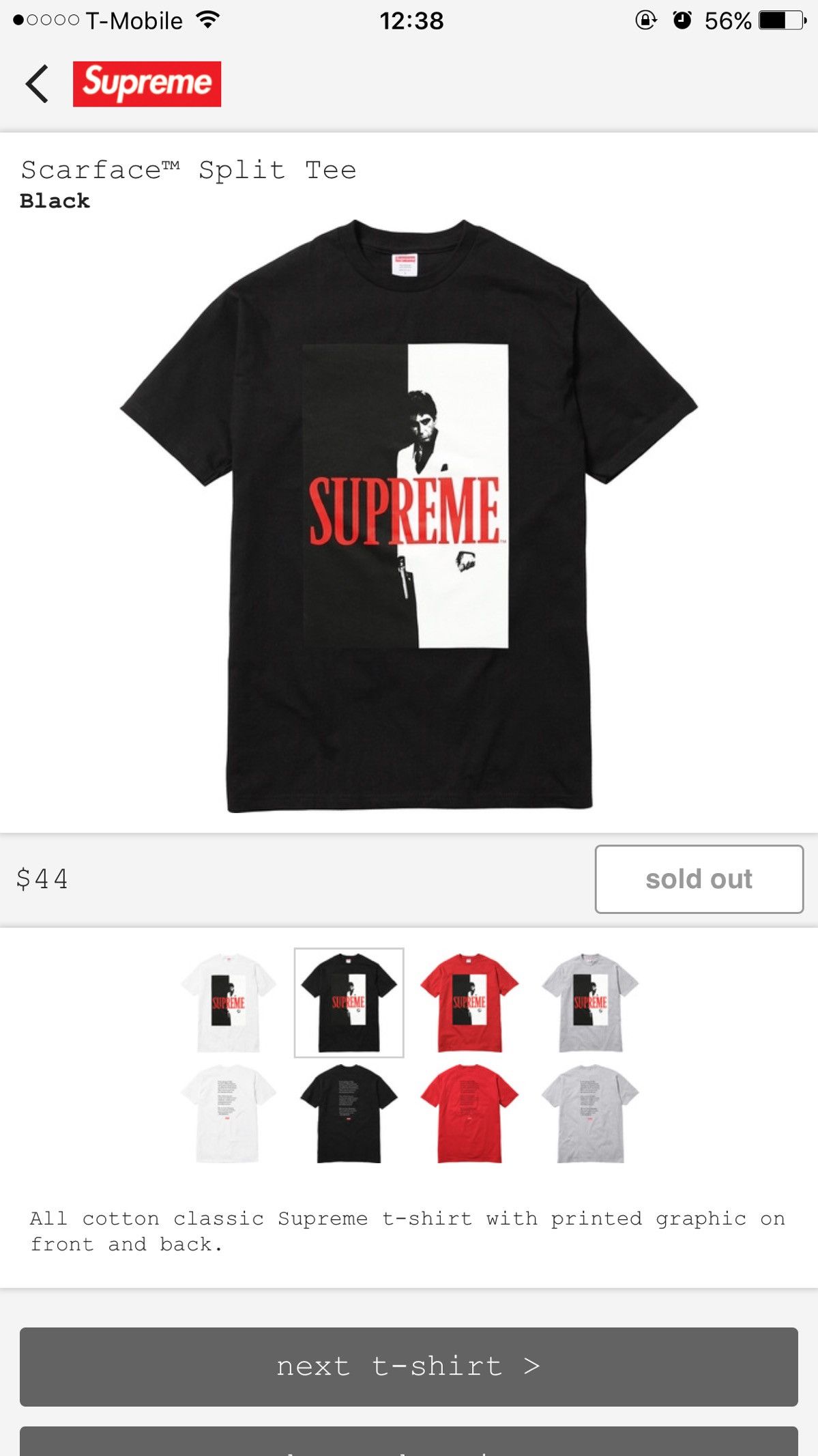 Supreme Supreme X Scarface Split Tee | Grailed