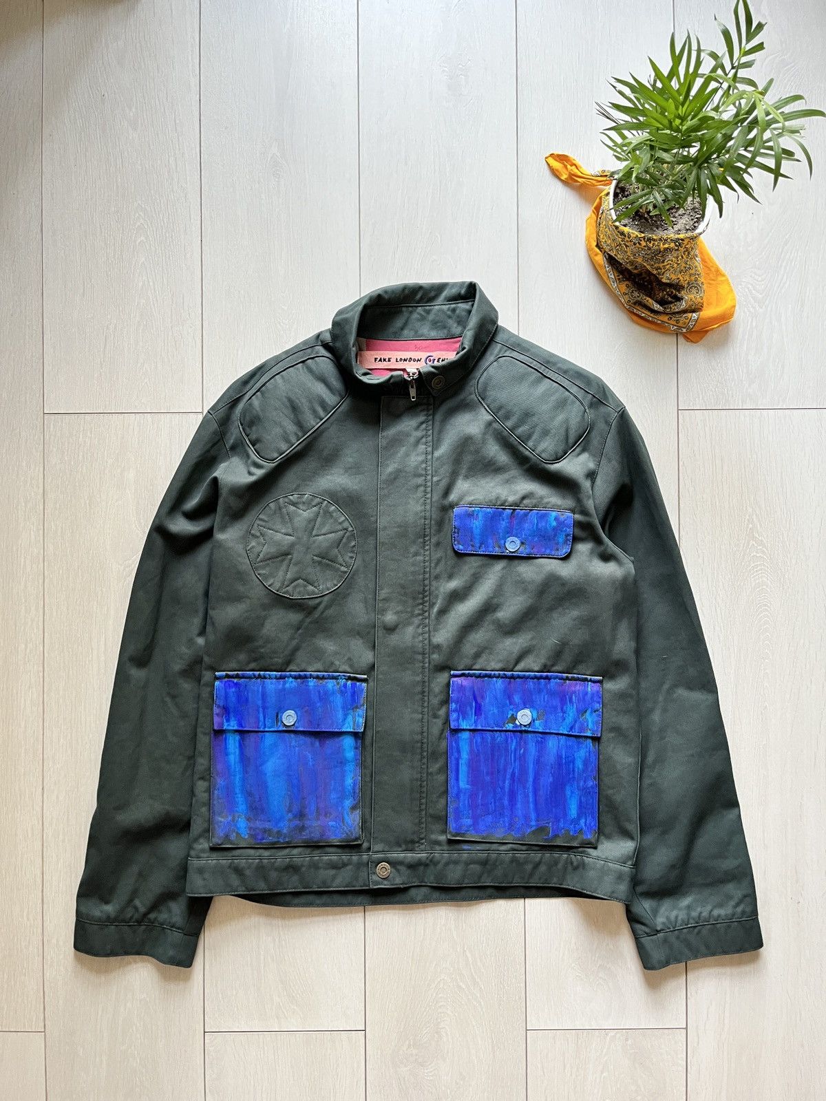 Vintage Vintage Custom Made Fake London Genius Jacket Bomber Luxury ...