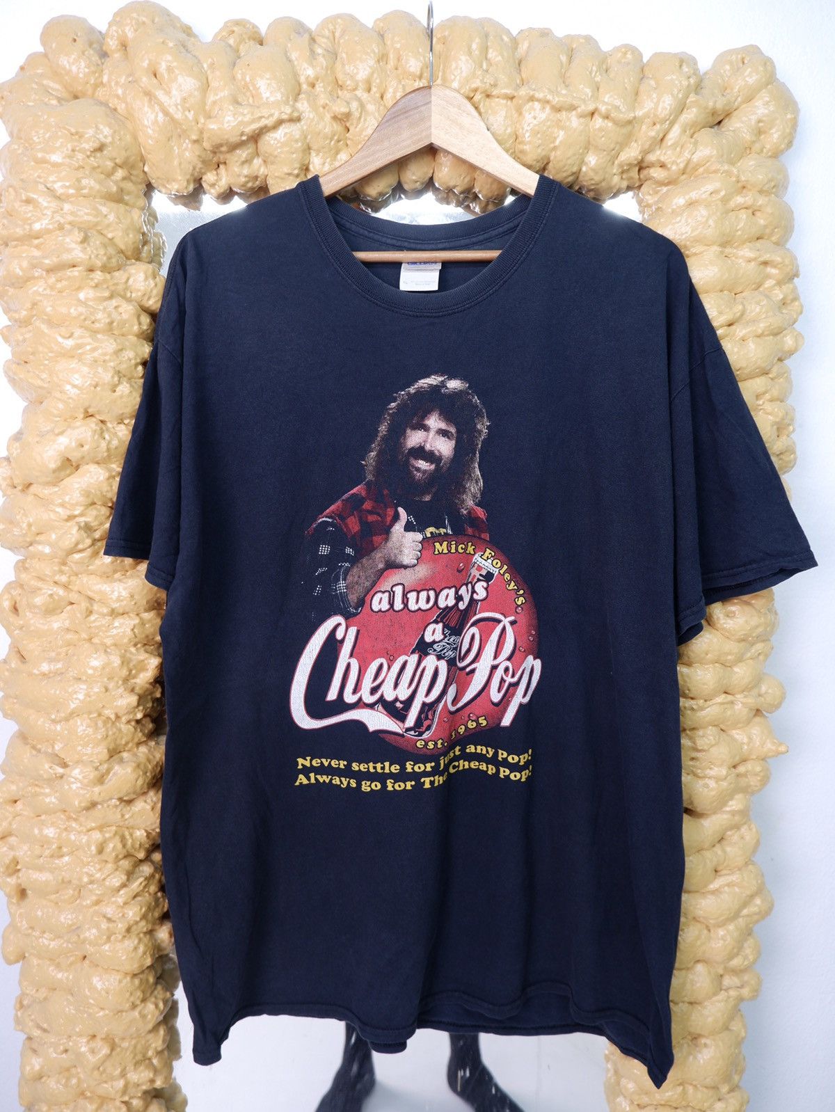 Streetwear × Vintage × Wwe Mick Foley WWE Cheap Pop RARE T Shirt | Grailed