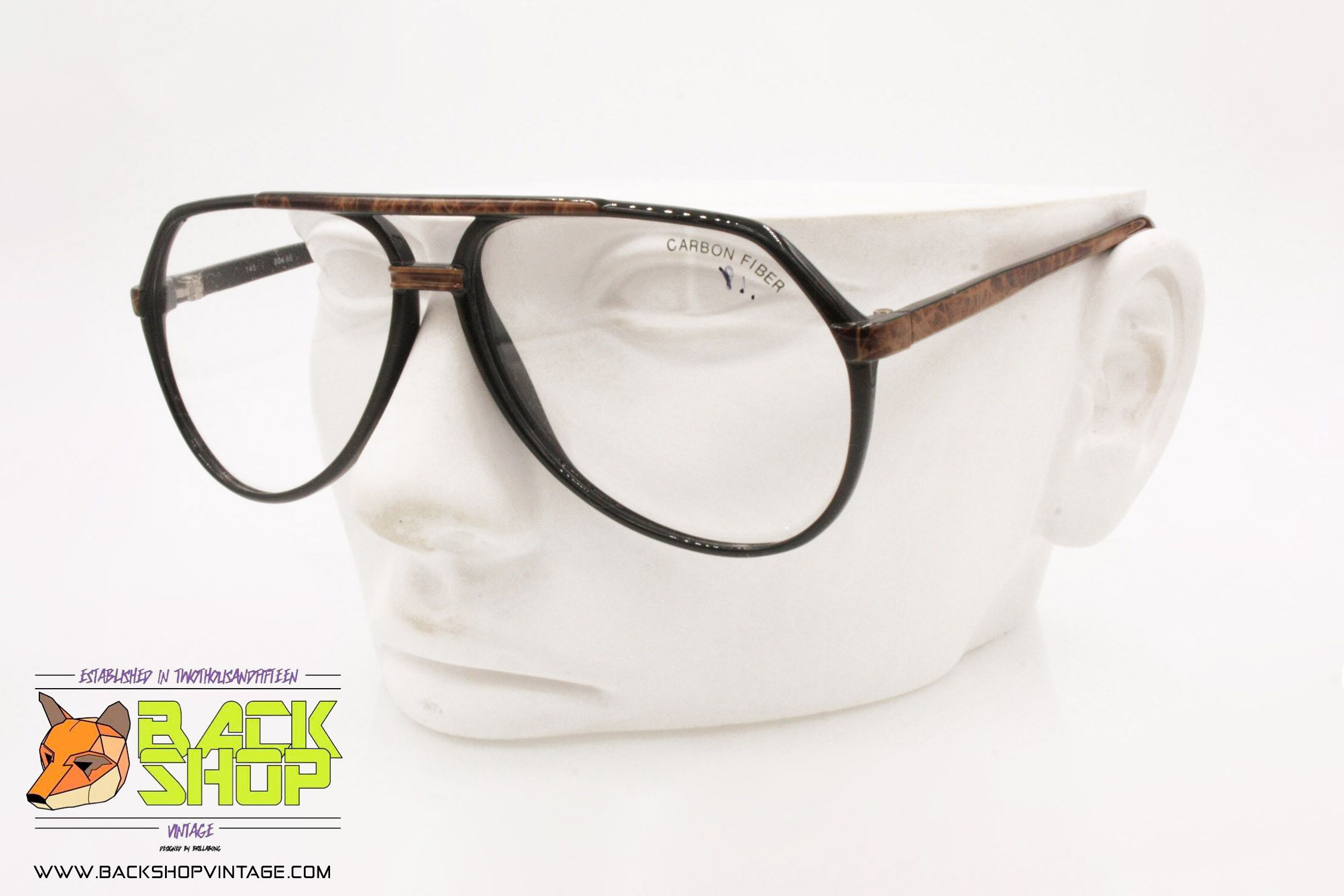 Vintage ESSILOR mod. 884.65 AIL 5, Aviator/Pilot frame carbon fiber ...