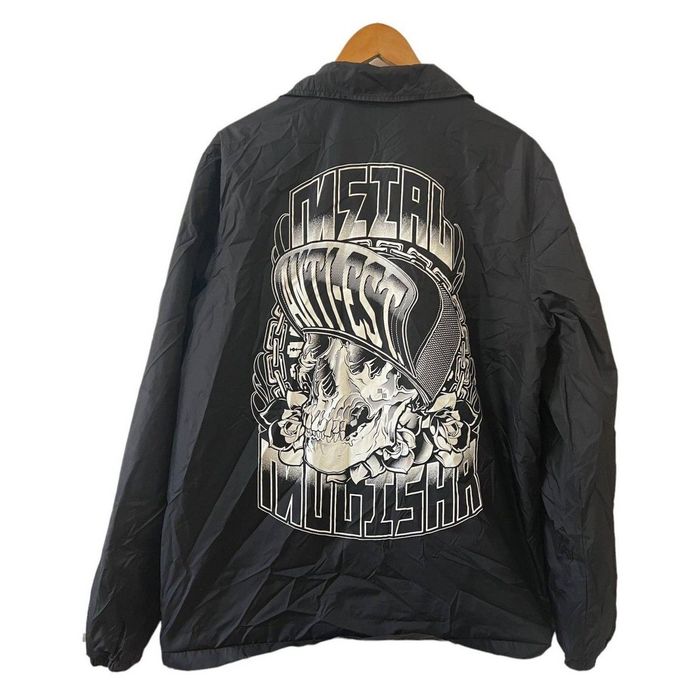 Metal Mulisha Metal Mulisha Black Windbreaker Jacket XL Nylon Skull Cap ...