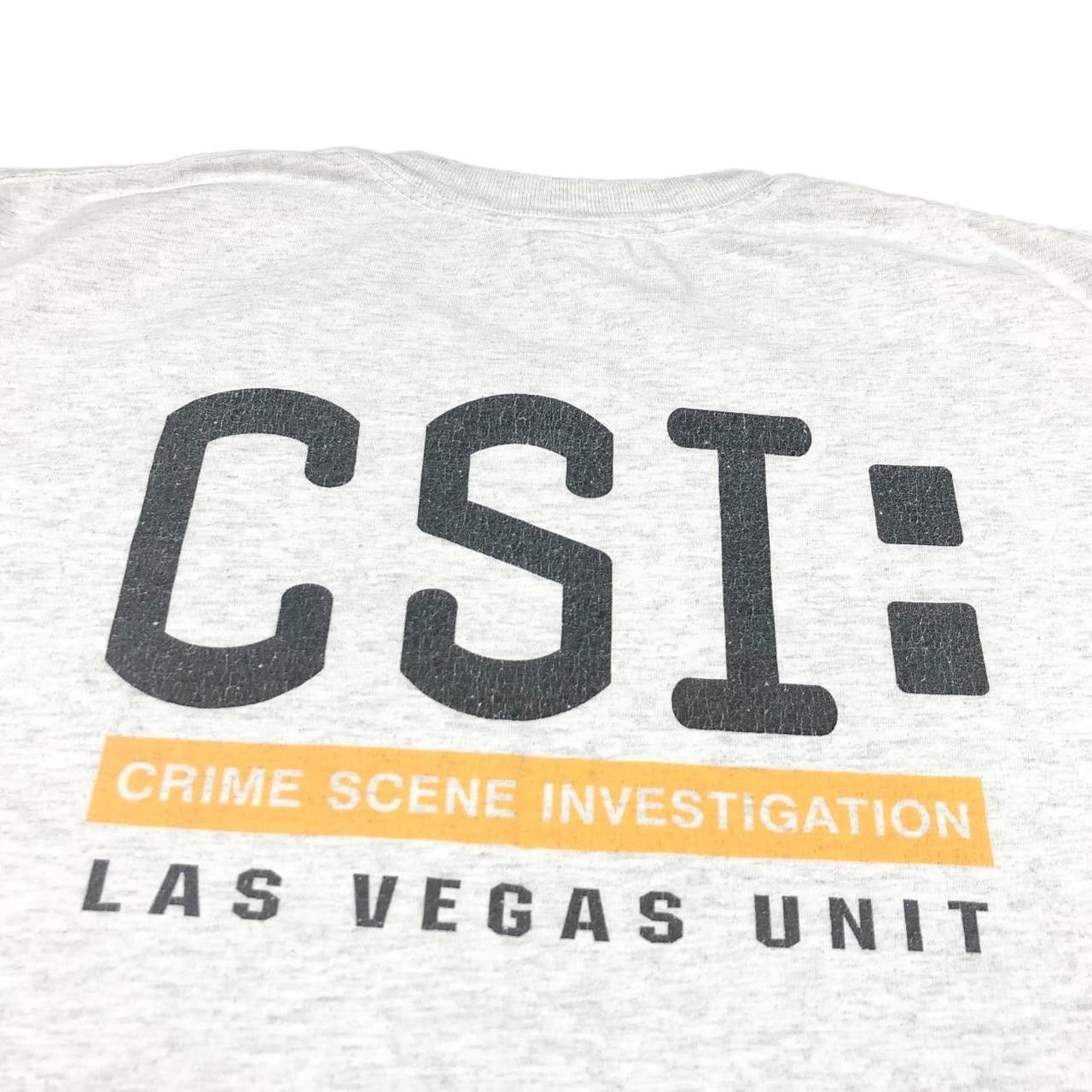 Gildan × Vintage CSI Crime Scene Unit Vintage Gray Graphic Tee Shirt ...