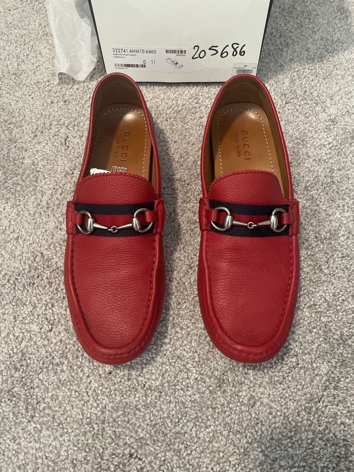 Gucci Red Gucci Loafers | Grailed