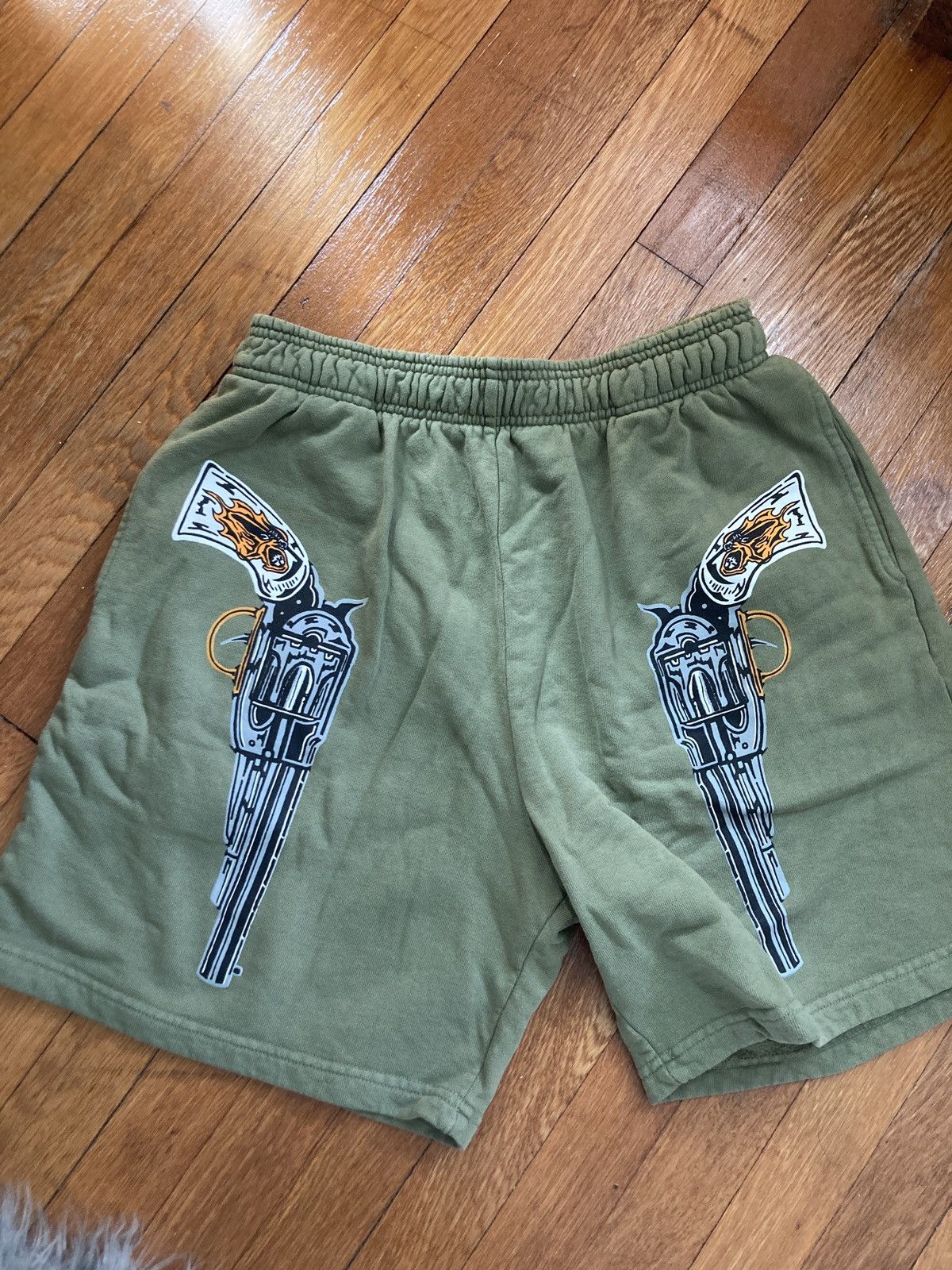 Warren Lotas Warren Lotas Olive Gun Shorts | Grailed