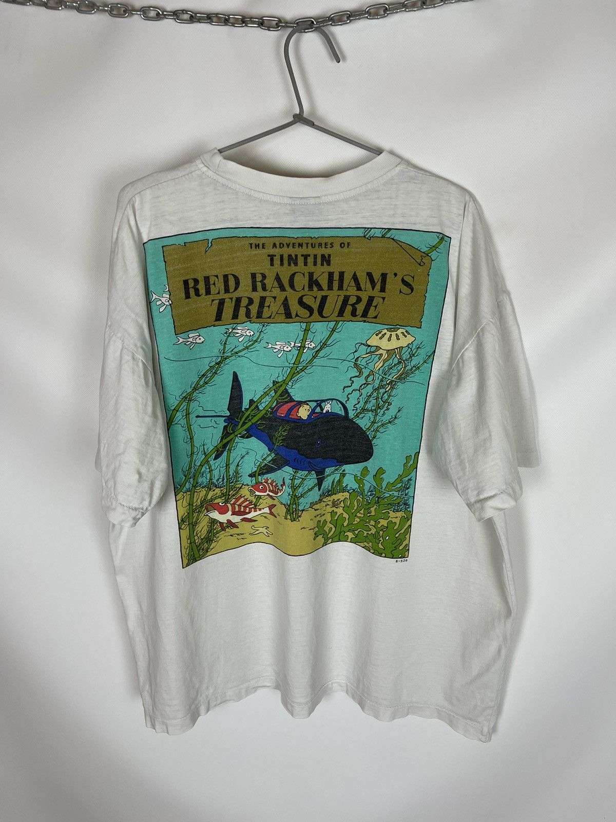 Vintage Tintin Red Rackham’s Treasure vintage 90s tee the adventure ...