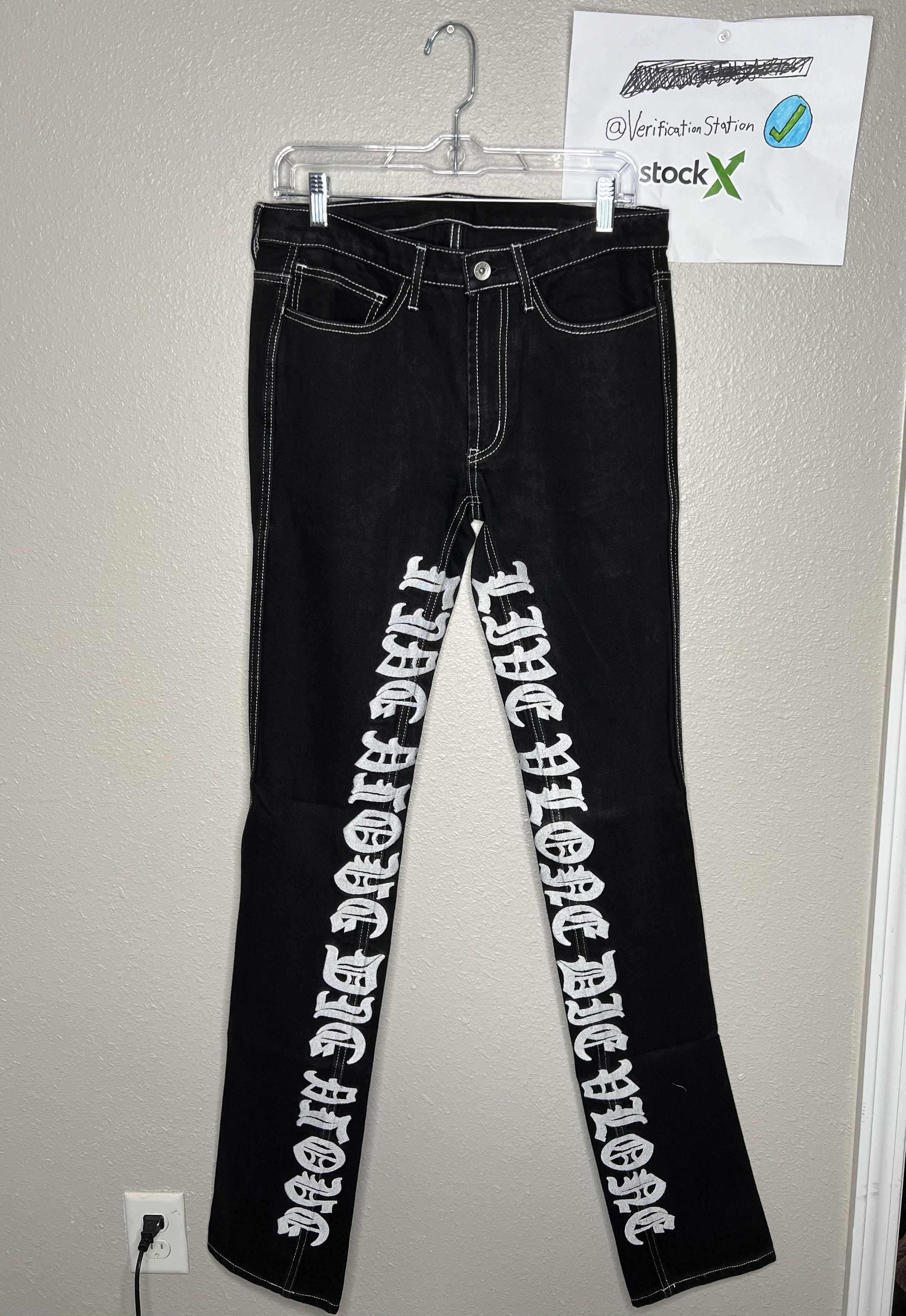 Vlone *LAST PRICE DROP* Vlone Old English Jeans Denim SIZE 30 | Grailed