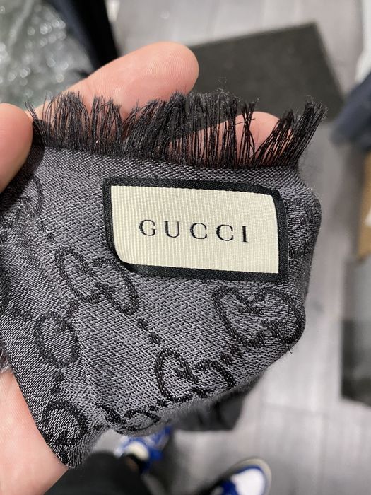 Gucci Gucci Black Monogram Logo Scarf | Grailed