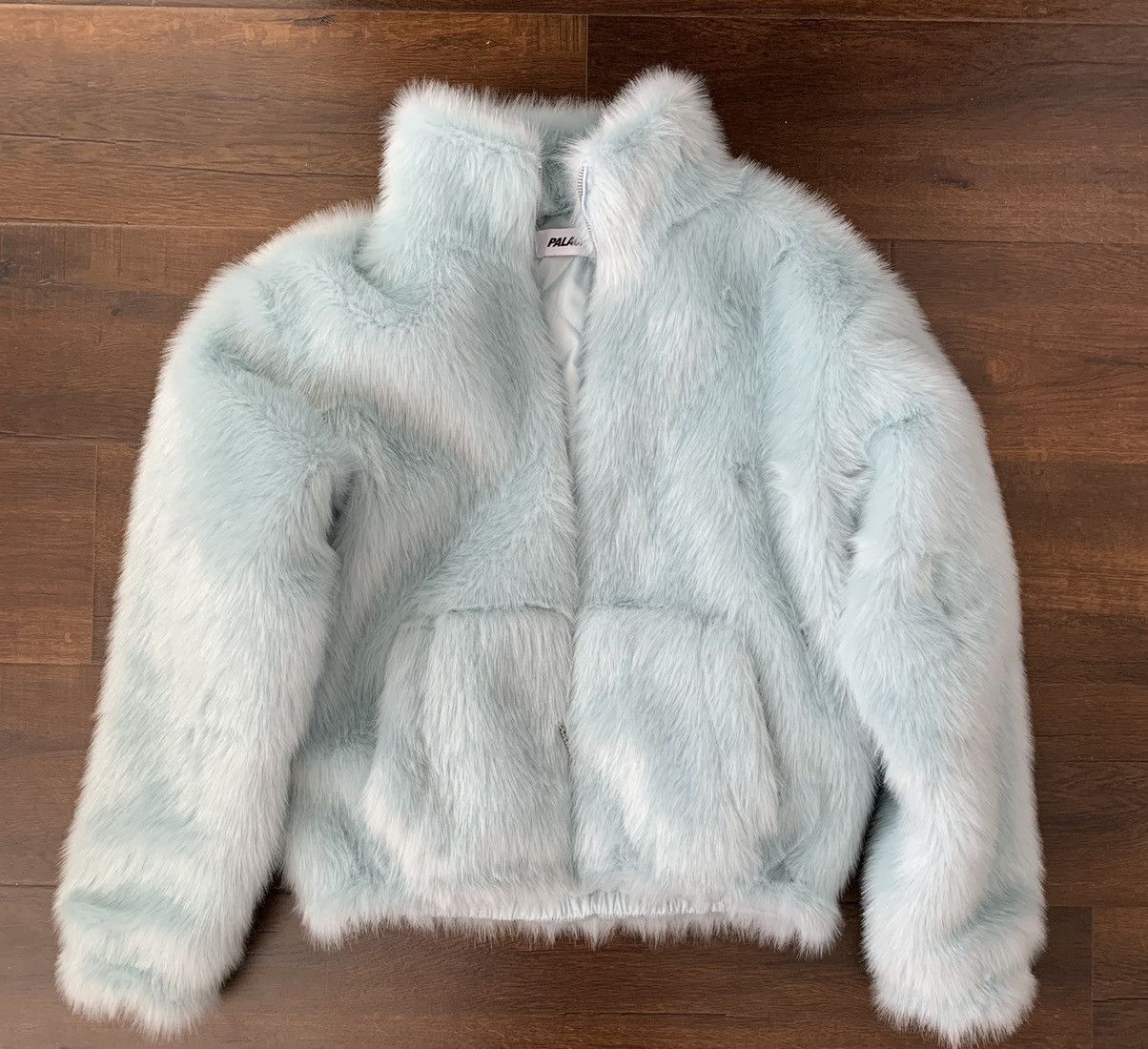 Palace Ice Blue Faux Fur Jacket | Grailed