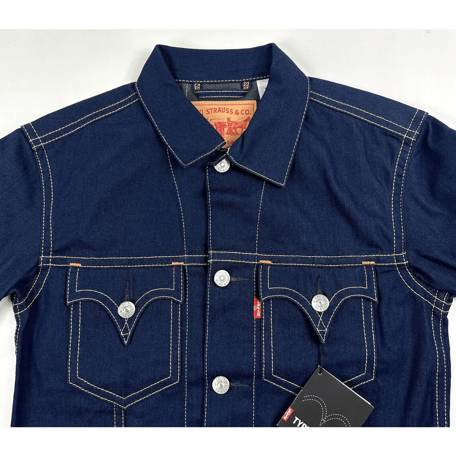 Levi's Levis Type 1 Iconic Dark Blue Denim Jean Trucker Jacket | Grailed