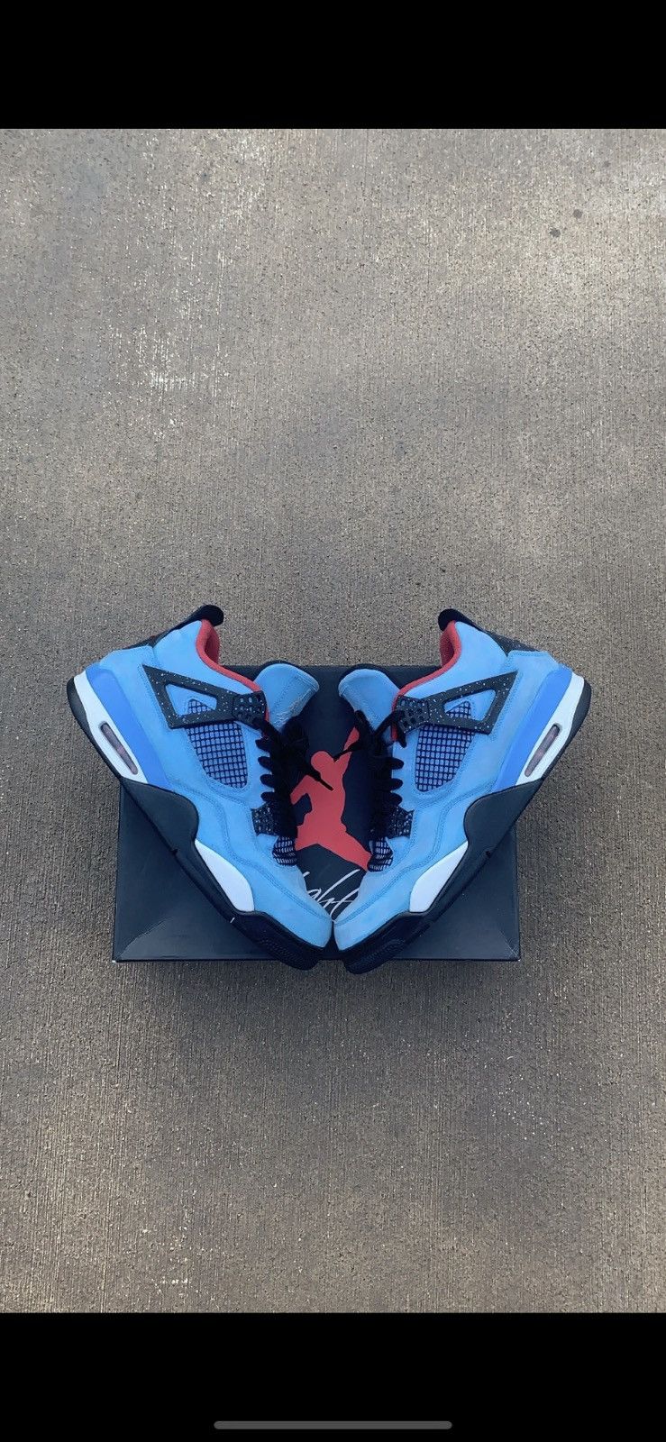 Jordan Brand × Nike Travis scott 4s FNF custom | Grailed