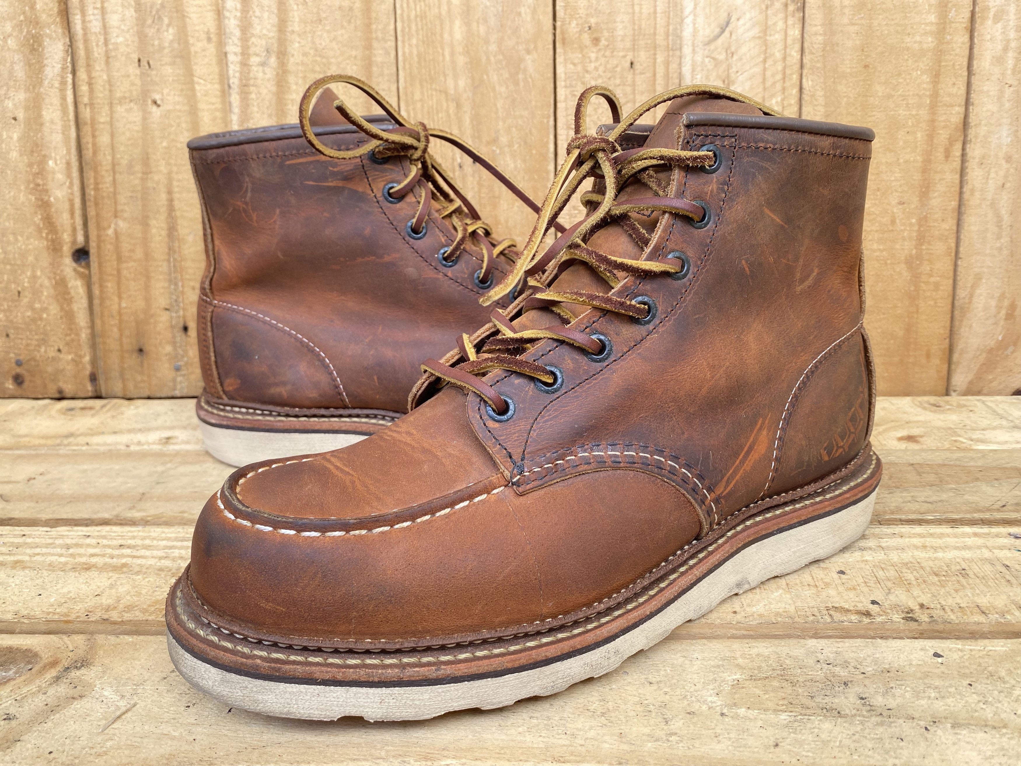 Red Wing RED WING Heritage #1907 Moc-Toe, Copper Rough & Tough | Grailed