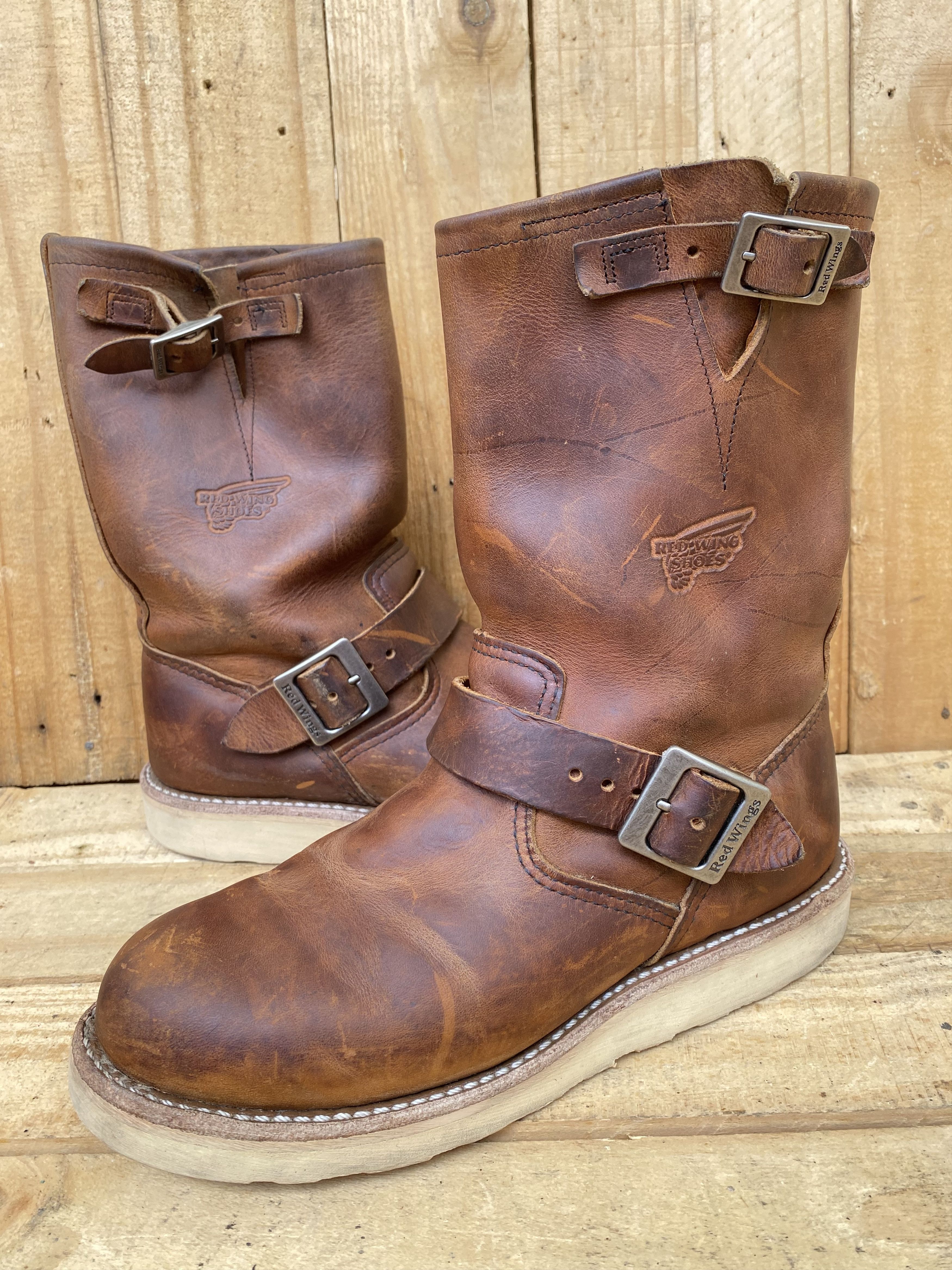 Red Wing Red wing Engineer Boots 2971 Copper Rough Tuff Leather | Grailed