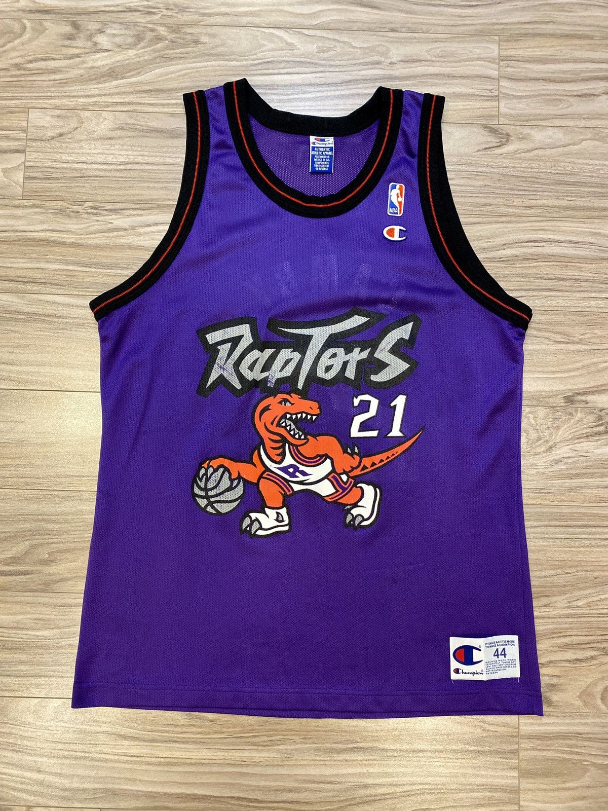 Champion × NBA Vintage Toronto Raptors Marcus Camby Champion Jersey ...