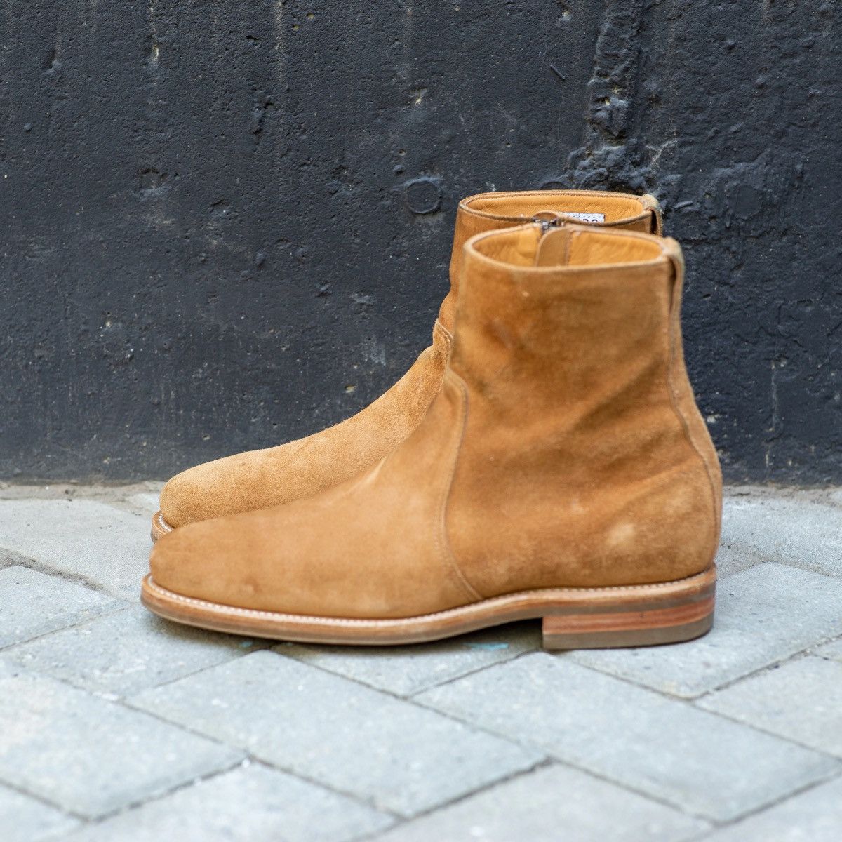 Viberg Viberg Anise Calf Suede Side Zip Boot | Grailed