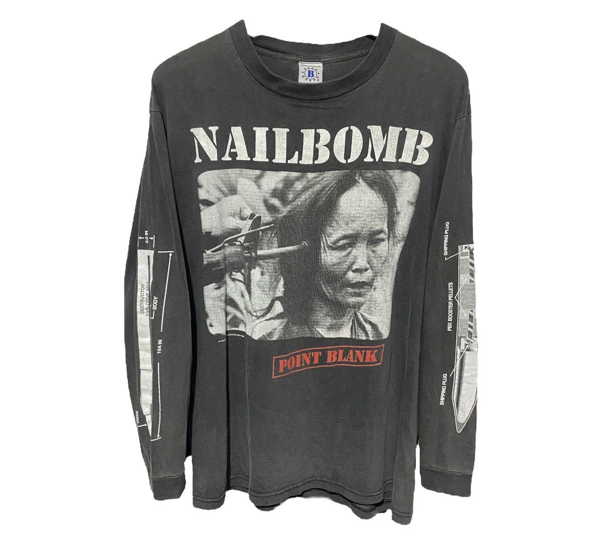Band Tees × Vintage Vintage Nailbomb “Point Blank” 1995 | Grailed