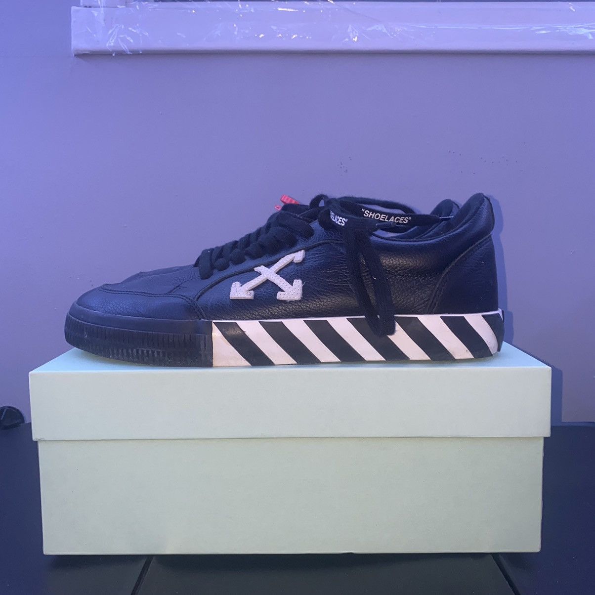 Off-White Low Vulcanized Black White Off-White SS20 | Grailed
