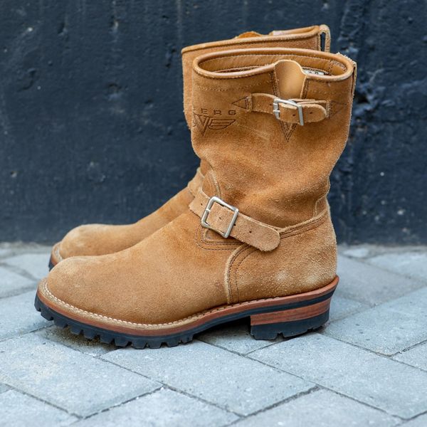 Viberg Viberg Beige Suede Engineer Boot | Grailed