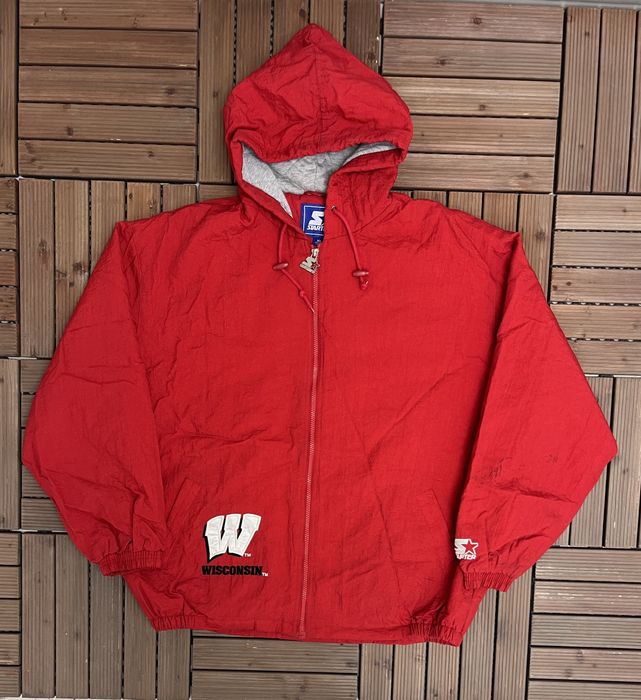 Vintage Wisconsin Badgers Stitched Red Starter Jacket | Grailed