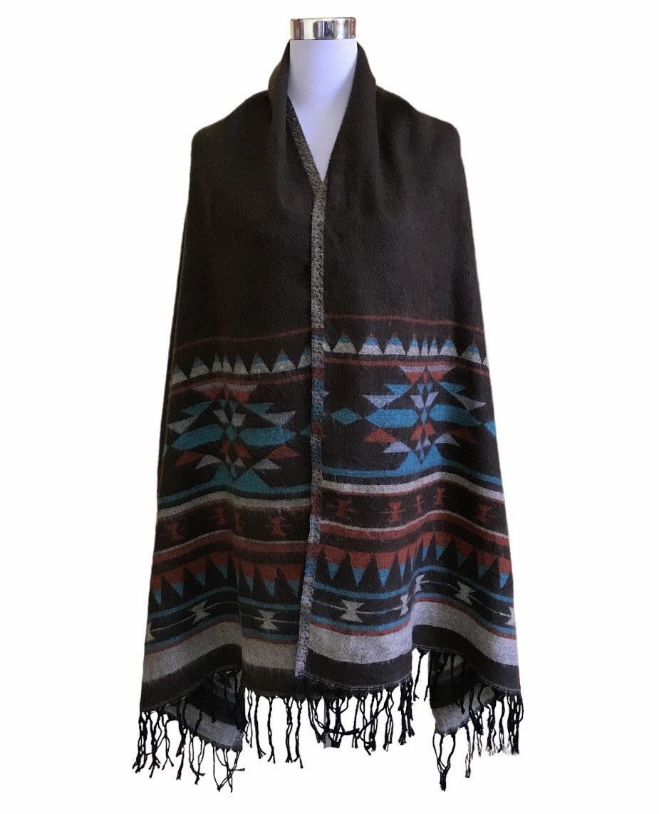 Japanese Brand Japanese Love Boat Abstract Design Wide Wool Muffler ...