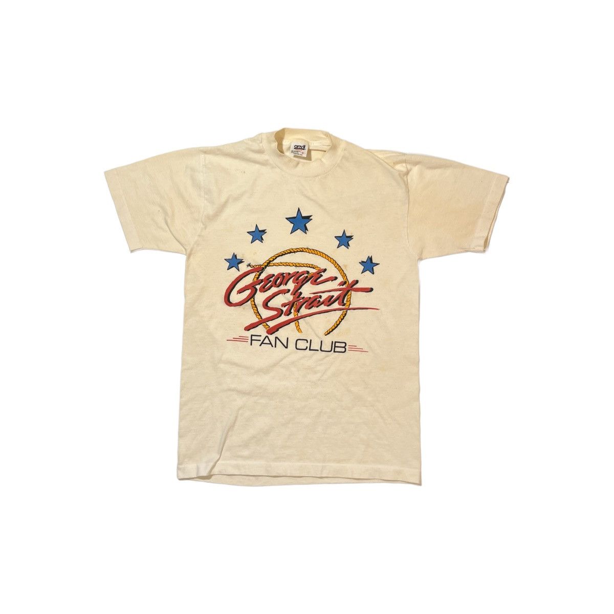 Anvil × Band Tees × Vintage 80s George Strait Fan Club Shirt | Grailed