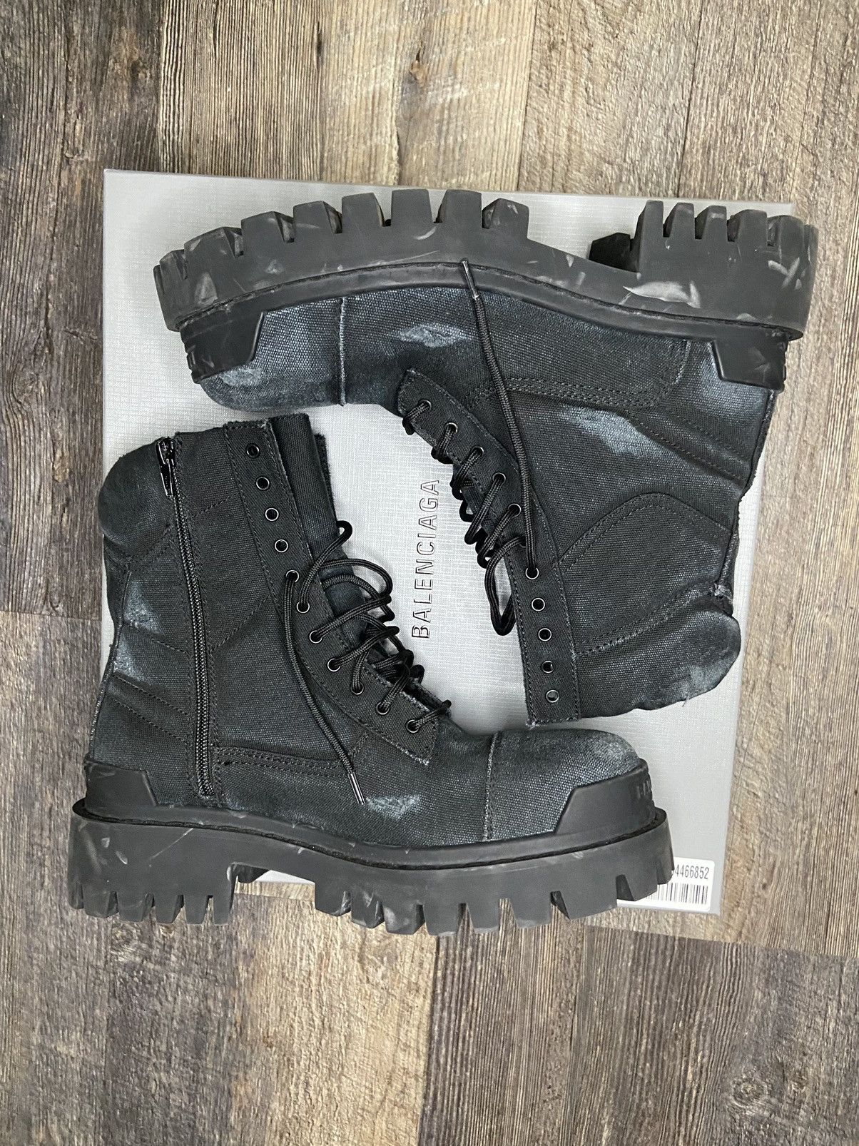 Balenciaga Balenciaga Distressed Worn In Canvas Strike Boot | Grailed