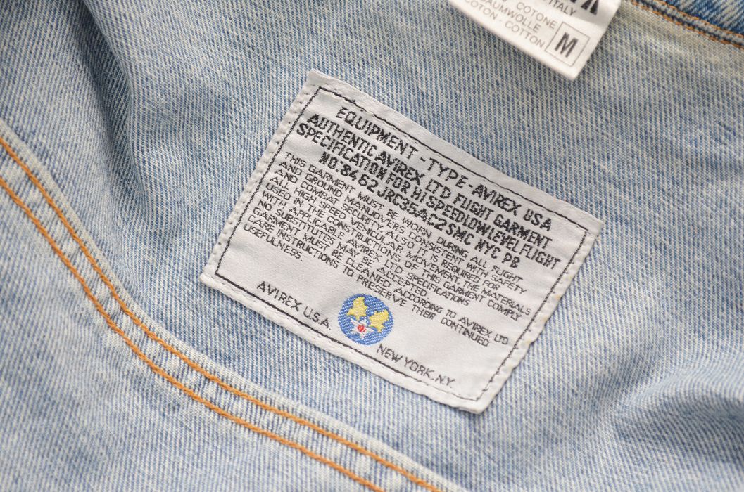 Vintage AVIREX Denim Jacket US Forces Manufacturer N.Y. Vintage 90s ...