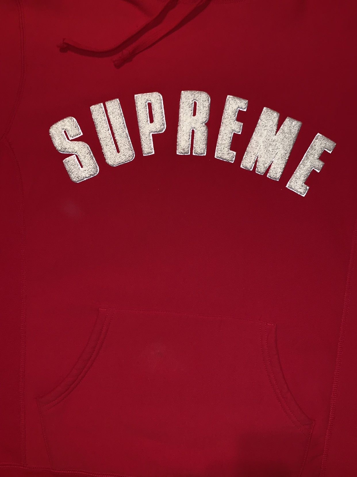 Supreme Supreme Arc Logo Hoodie Large Red Chenille SS17 Supreme Supreme Arc Logo Hoodie Large Red Chenille SS17