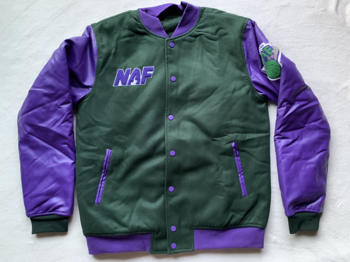 Streetwear NAF Global 4/20 Varsity Jacket Large | Grailed