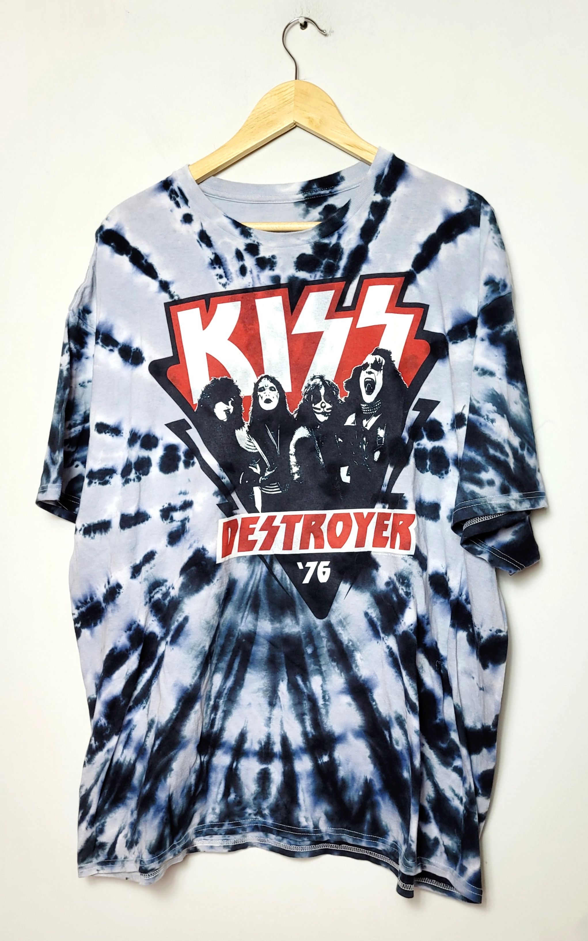 Band Tees × Liquid Blue × Rock Tees KISS Liquid Blue Rock T-shirt Tie ...