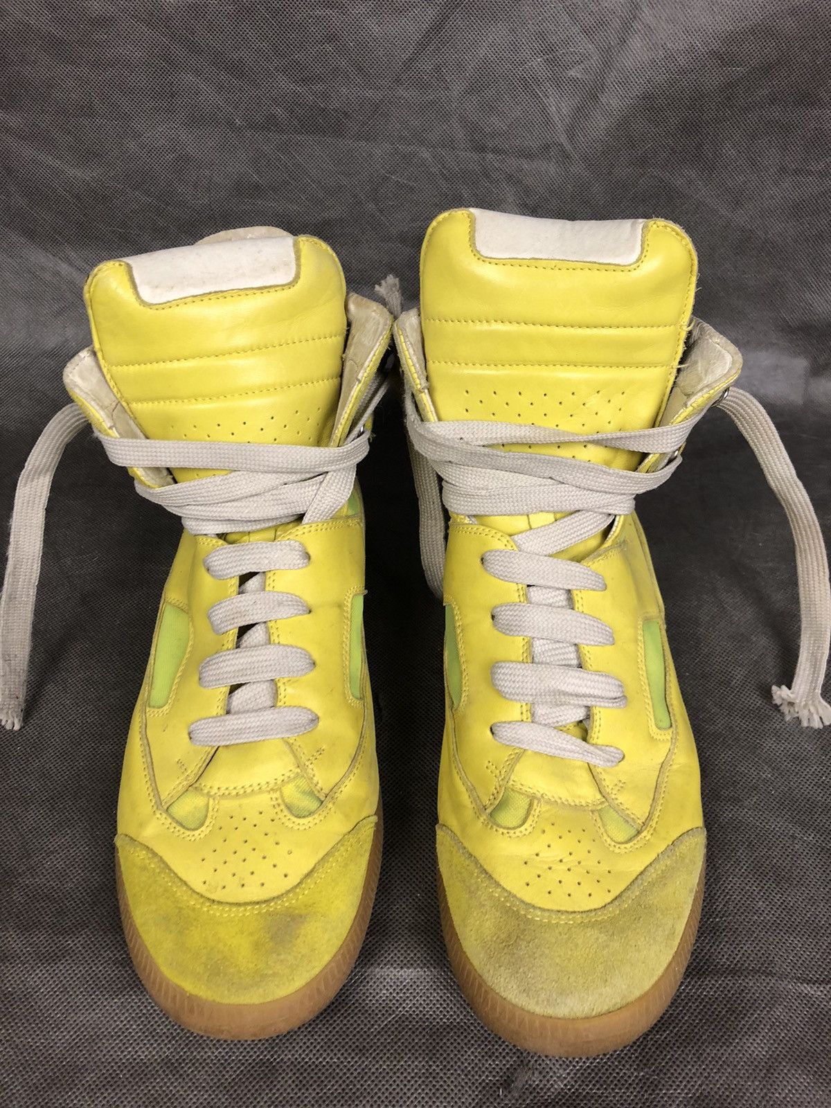 Maison Margiela Final price OG chunky yellow high top GAT sneakers ...