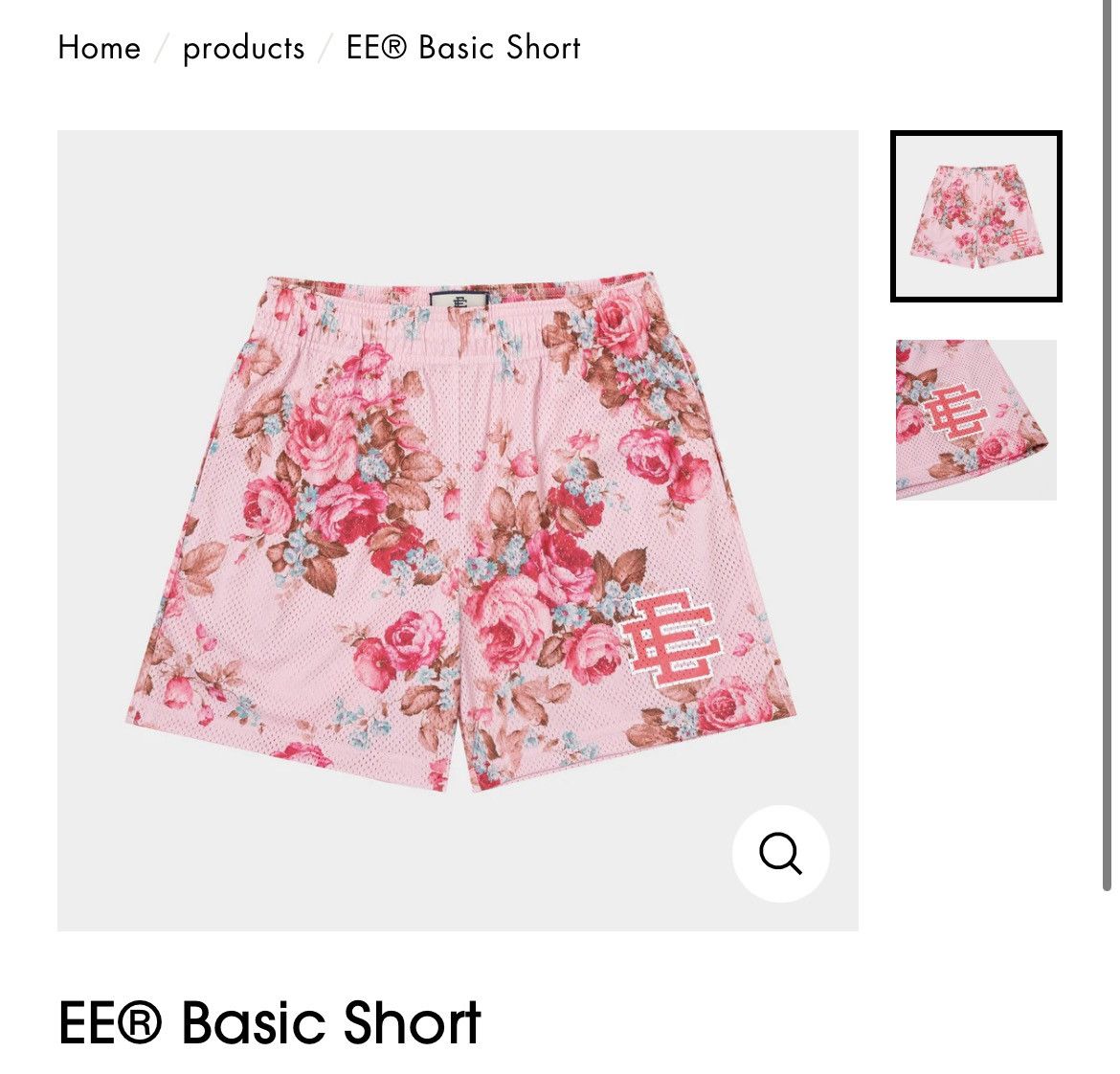 Eric Emanuel Eric Emanuel pink floral medium shorts | Grailed