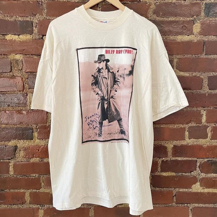 Vintage vintage 1990s billy ray cyrus tour signed tshirt | Grailed