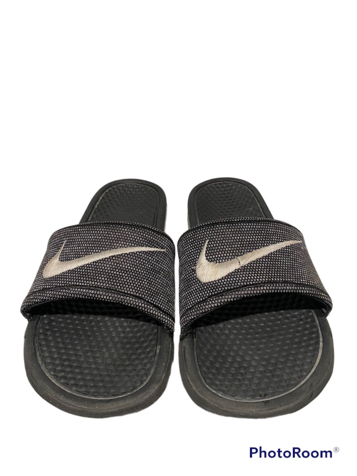 Nike × Streetwear × Vintage Black Grey Nike Slides | Grailed
