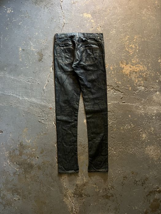 Dior AW08 Waxed Flared Split Cut Jeans | Grailed