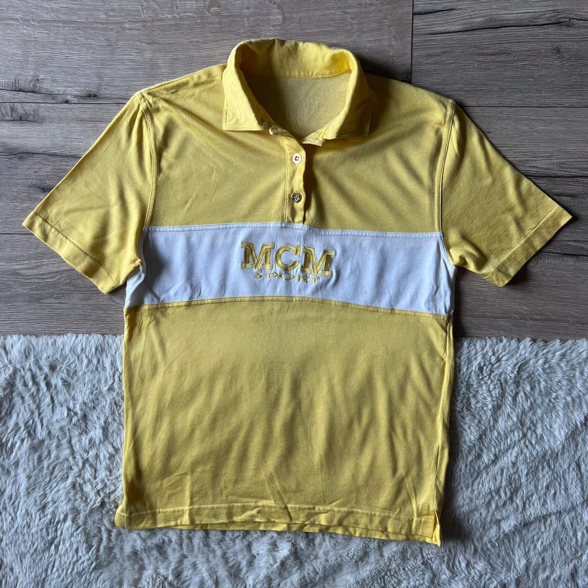 Vintage MCM yellow polo | Grailed
