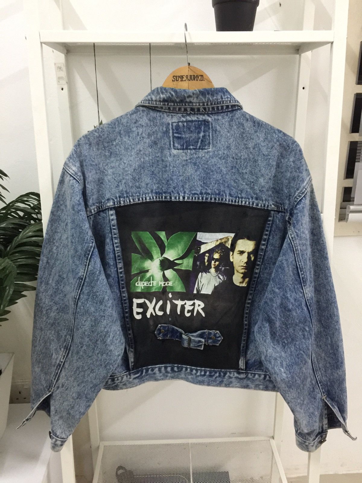 Vintage Vtg 90s Depeche Mode Exciter Band acid wash Denim Jacket | Grailed
