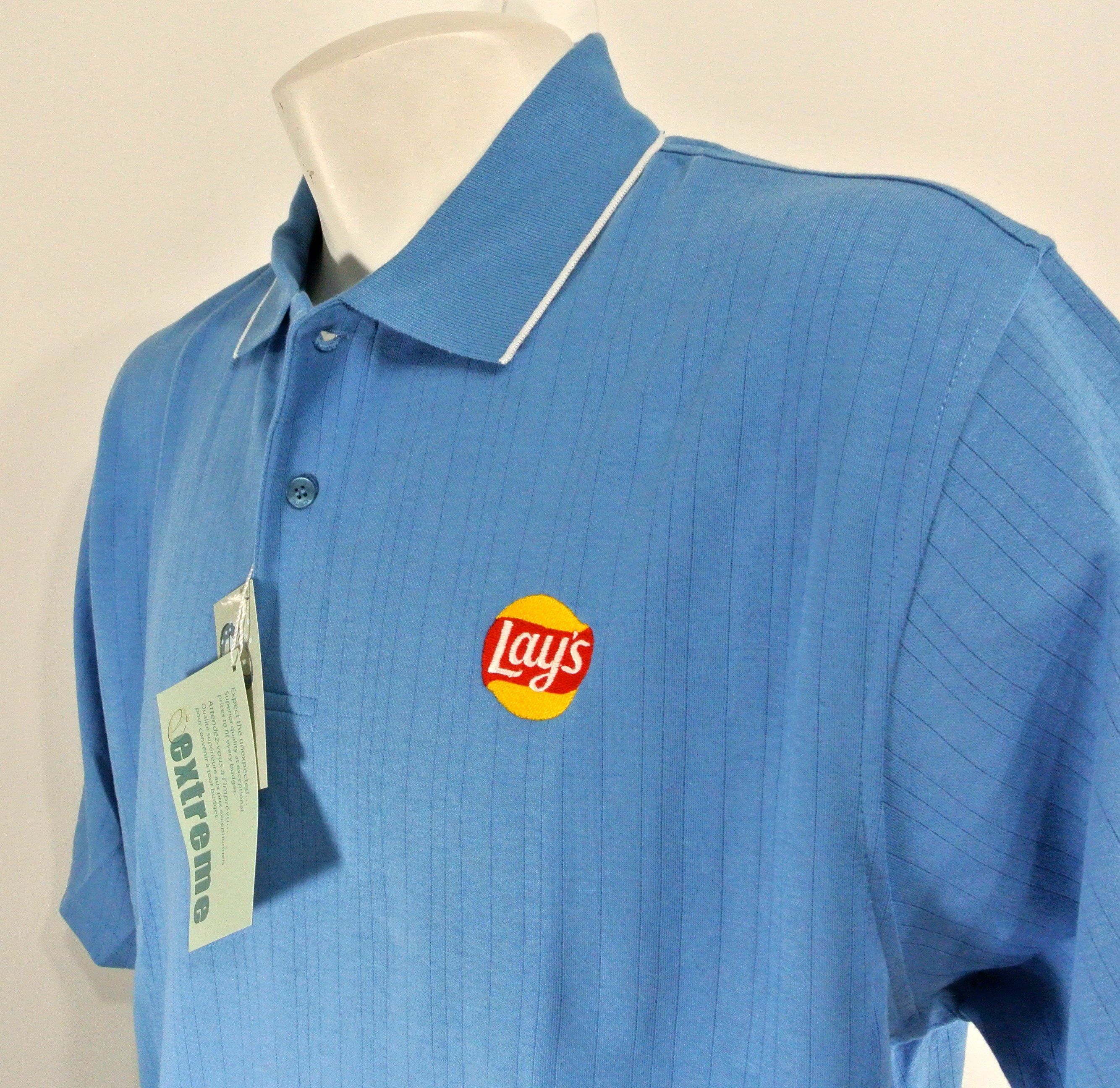 Other LAY'S Chips Frito-Lay Employee Uniform Blue Polo Shirt NWT | Grailed