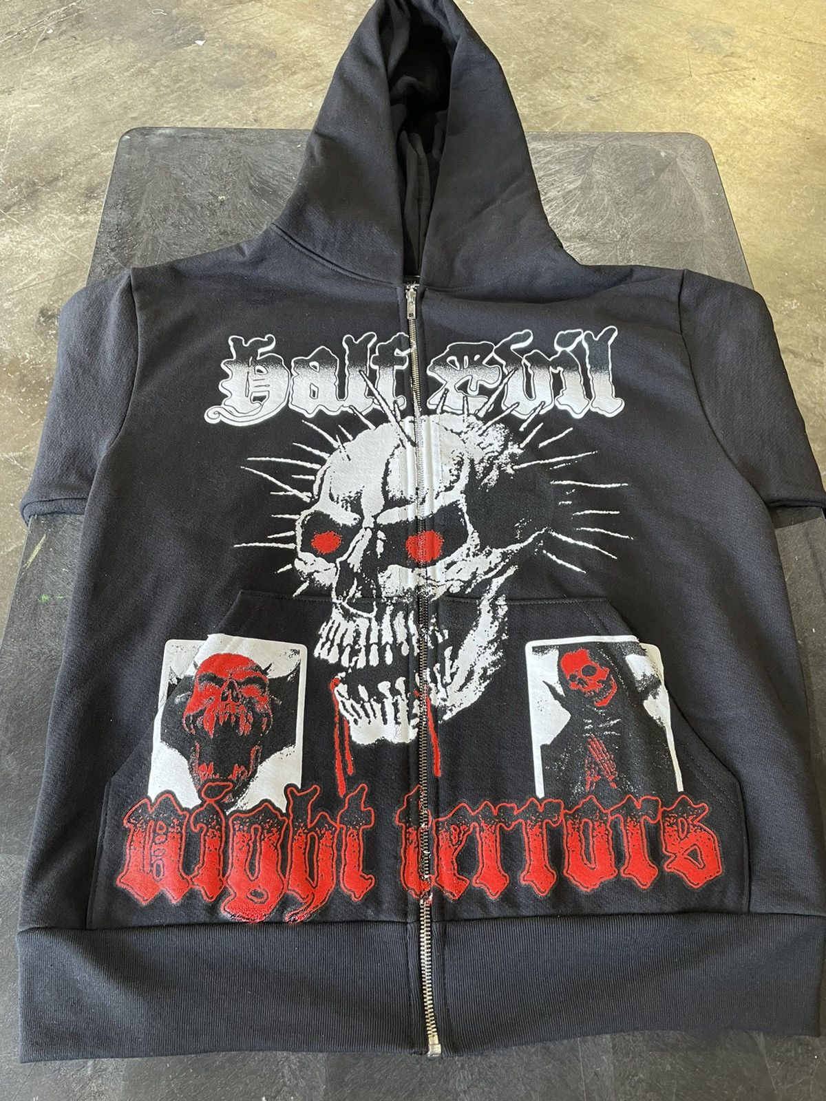 Half Evil Half Evil Night Terror (Jumbo Print) 14oz Zip-Up | Grailed