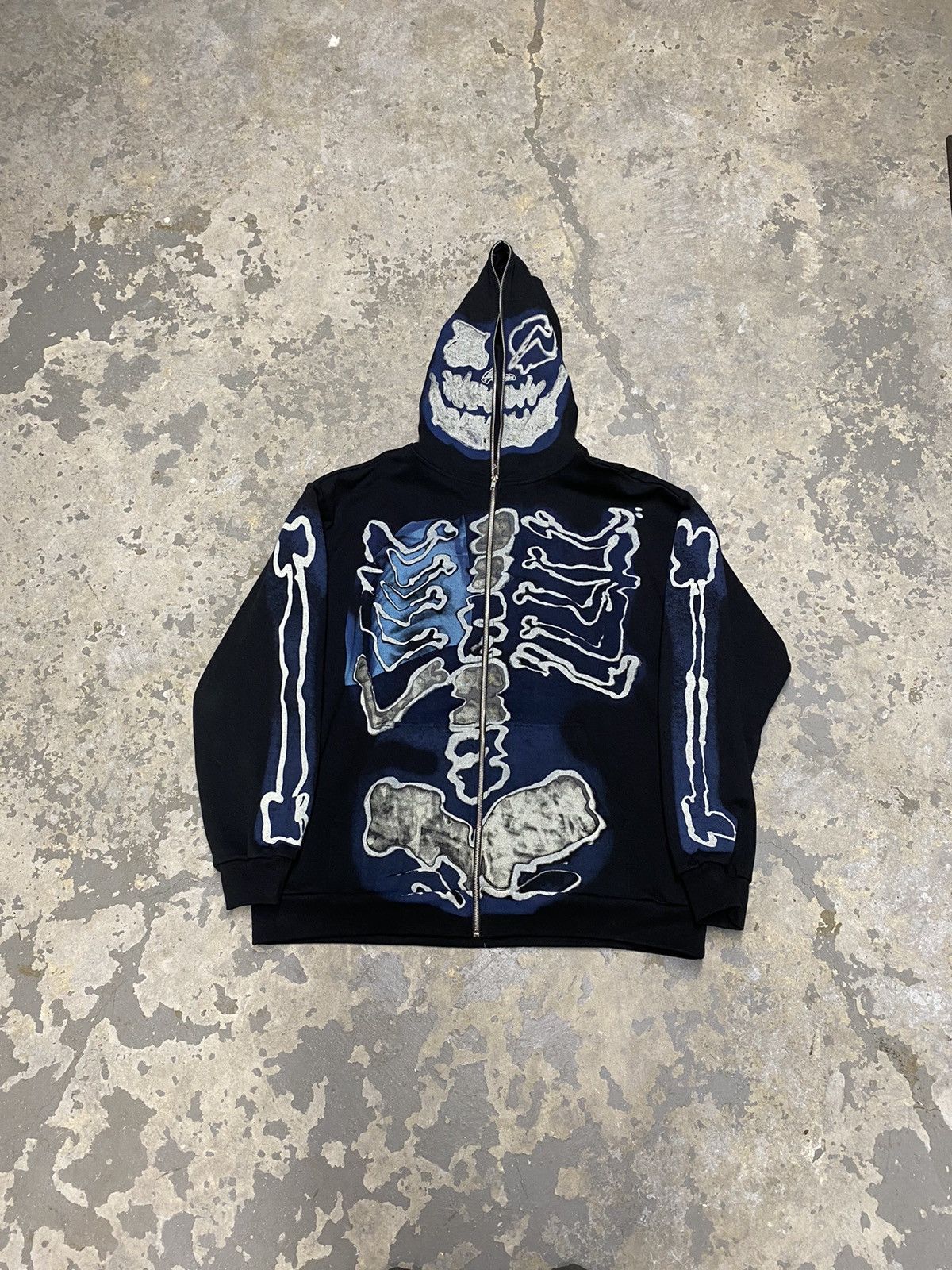 Fragment Design × Travis Scott Cactus Jack Skeleton Graffiti Full Zip ...