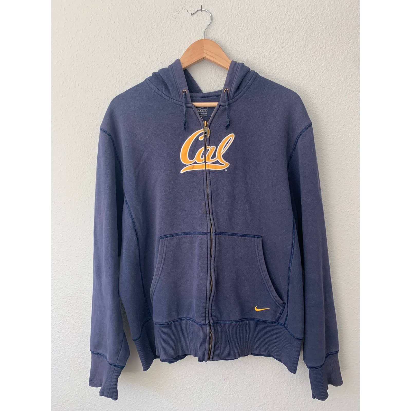 Nike × Streetwear Faded Cal UC Berkeley Nike Embroidered Fullzip Hoodie ...