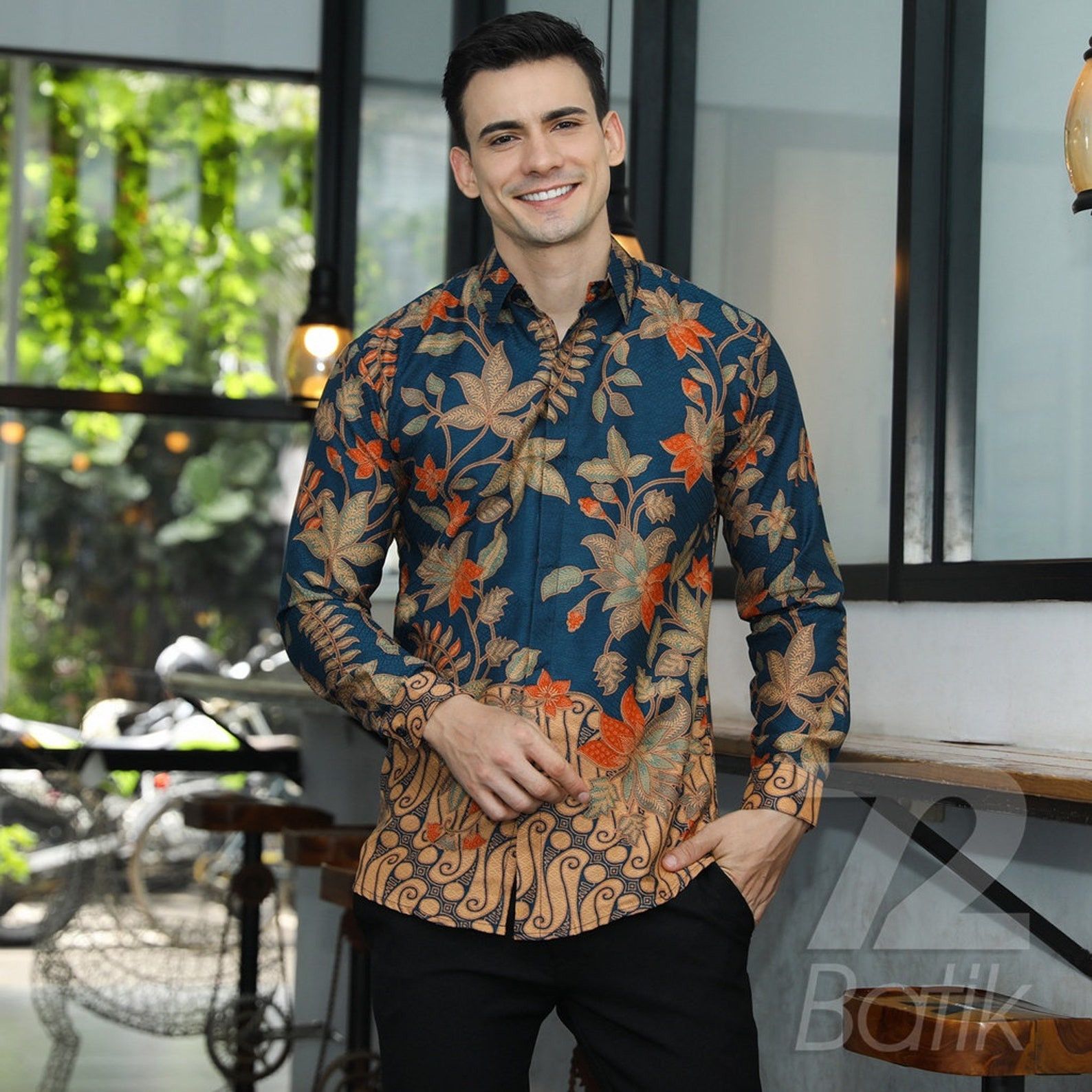 Batik Bay × Streetwear × Vintage Indonesia Batik Shirt Long Sleeve ...