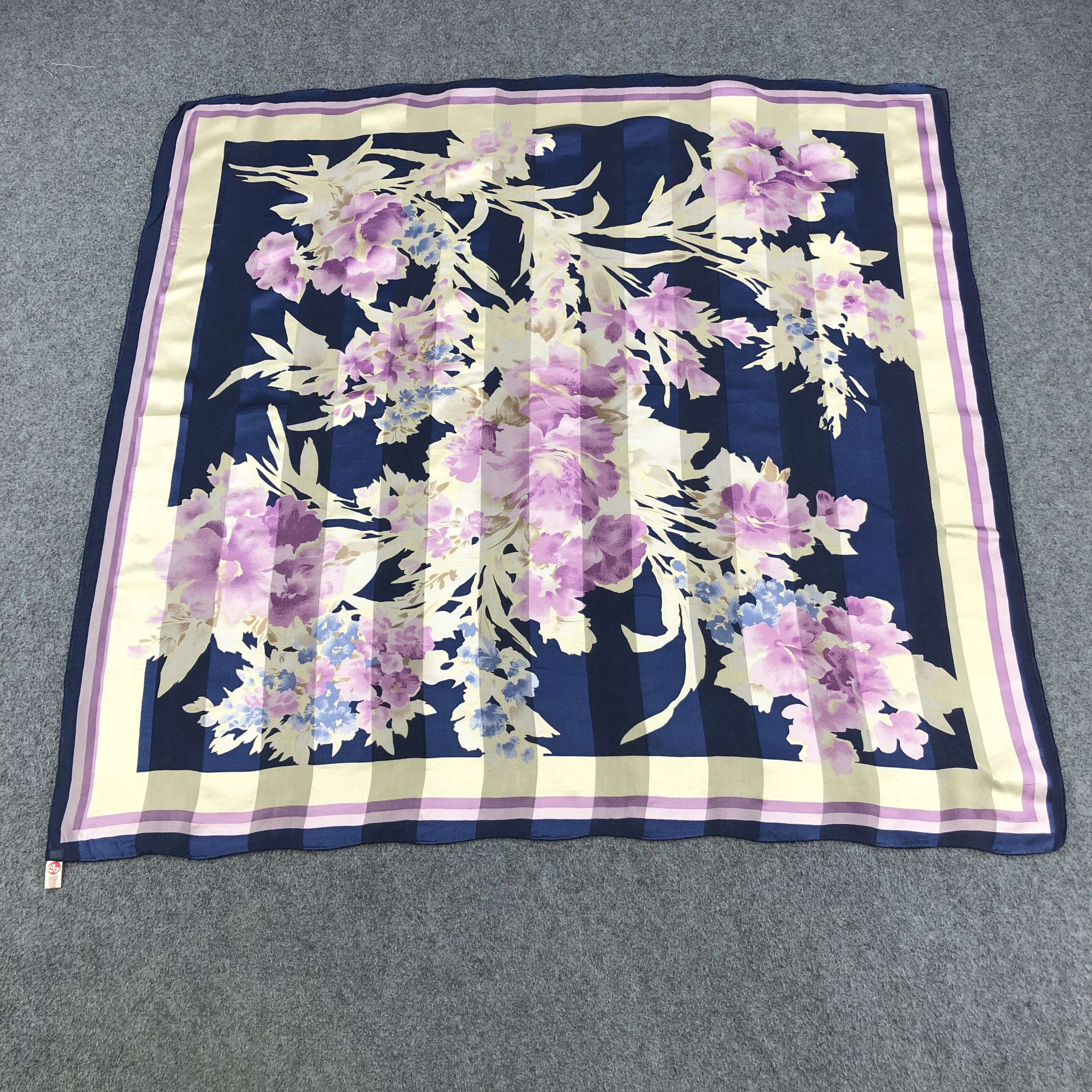 Vintage Shinawatra Floral Slit Thread Silk Scarf M272 | Grailed