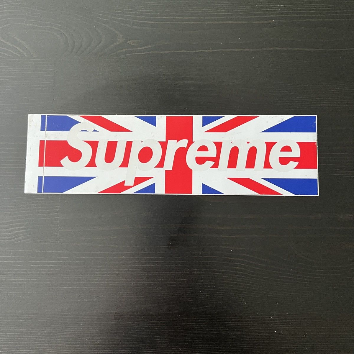 Supreme Supreme Union Jack UK Box Logo Sticker FW11 | Grailed