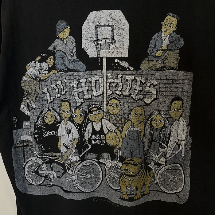 Vintage Vintage 90s 1993 Homies Lil Homies T-Shirt Faded Black | Grailed