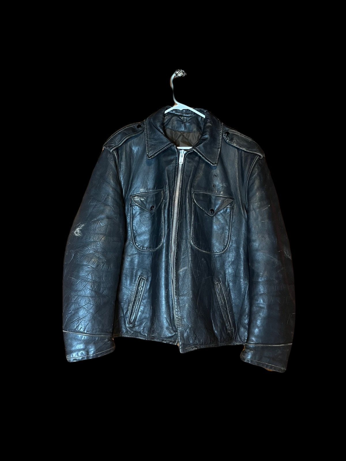 Genuine Leather × Vintage Leon Uniform Vintage Leather Jacket | Grailed