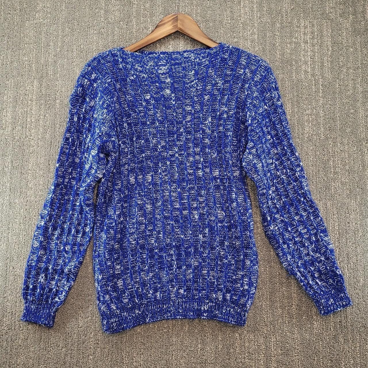 Coloured Cable Knit Sweater × Retrofit × Vintage Vintage 80s blue and ...