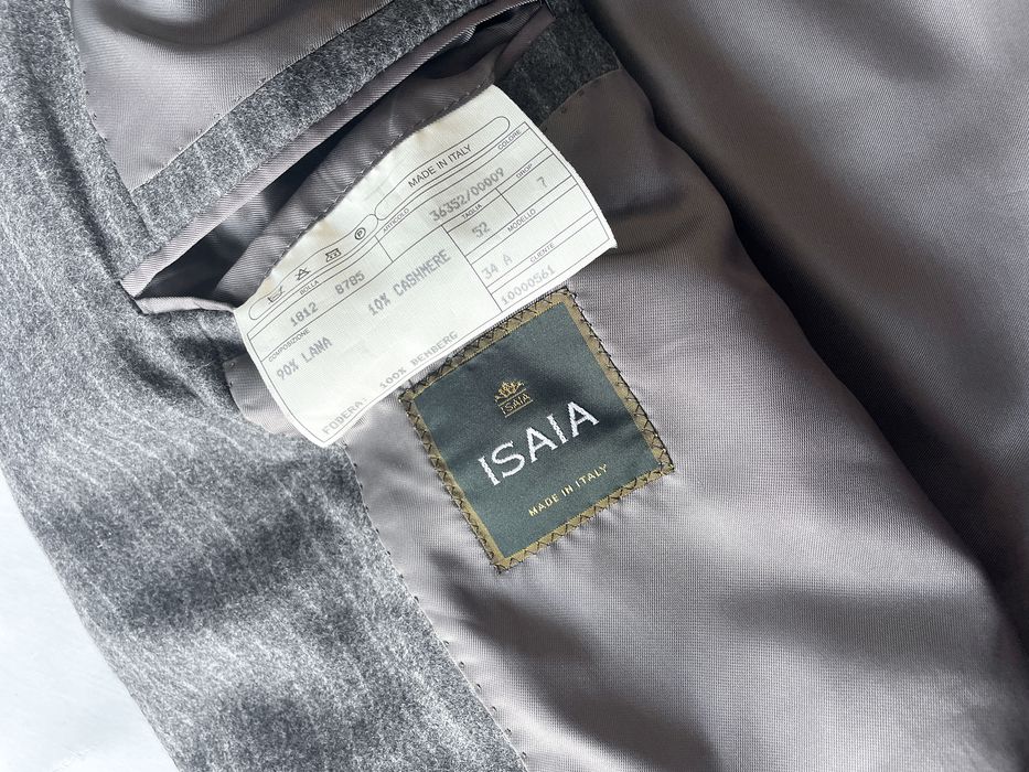 Isaia Isaia Napoli Grey Wool Cashmere Blazer Size 52 | Grailed