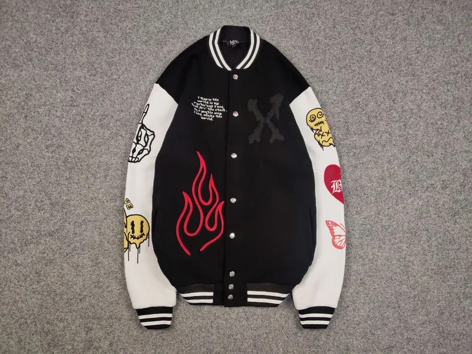 Vintage Vintage Japanese Patches Letterman Varsity Bomber Jacket | Grailed