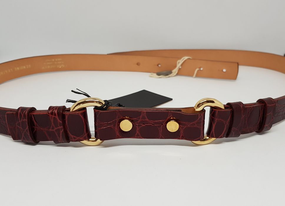 Dsquared2 wine red leather belt M NEW with tags made in Italy | Grailed