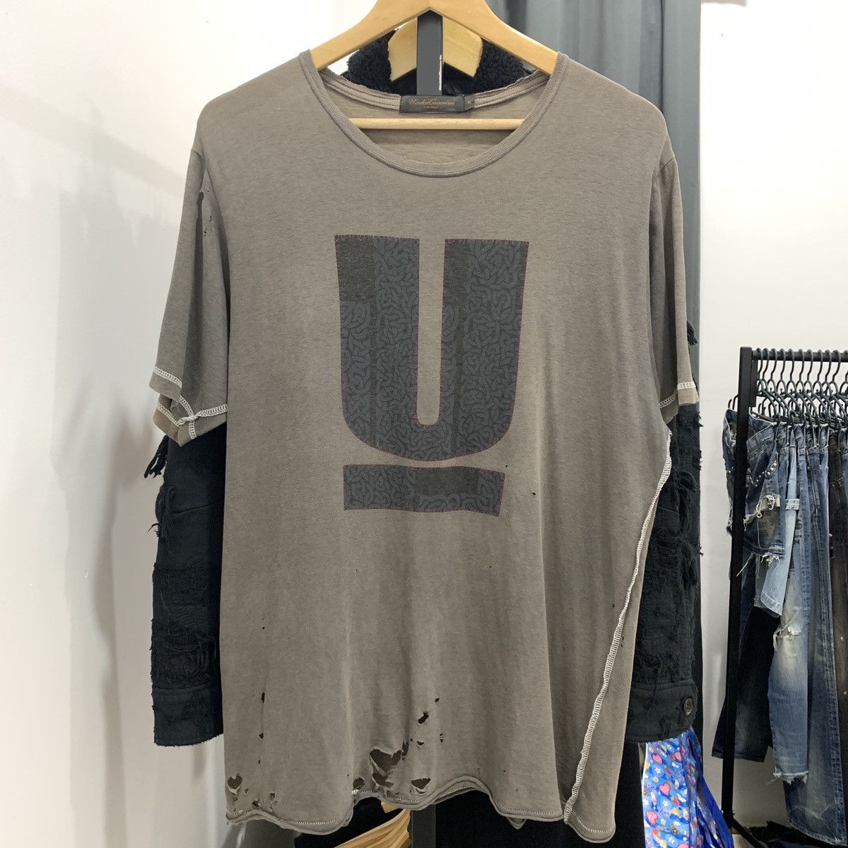 Jun Takahashi × Undercover SS03 Undercover Scab Distressed Tee | Grailed